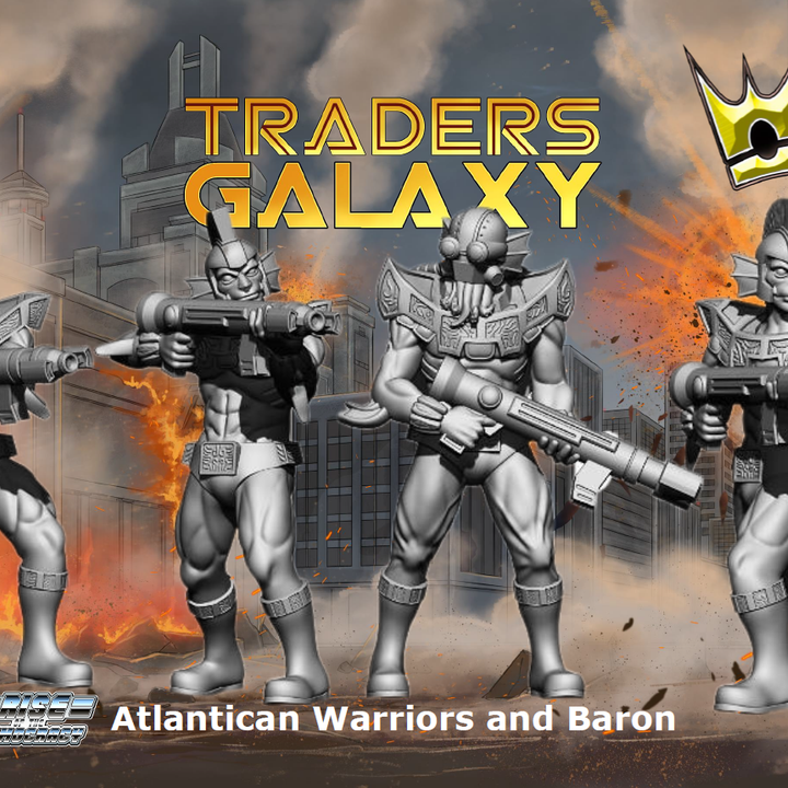 3D Printable ROTD - Atlantican Baron Nautilus & Warriors by Traders ...