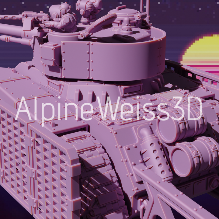 3D Printable Enourmous Imperial Heavy Tank [PRESUPPORTED] by AlpineWeiss3D