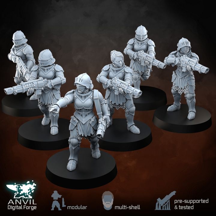 3D Printable Daughters of the Burning Rose Battleline Infantry ...