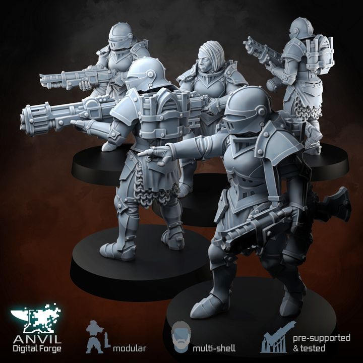 3D Printable Daughters of the Burning Rose Battleline Infantry ...