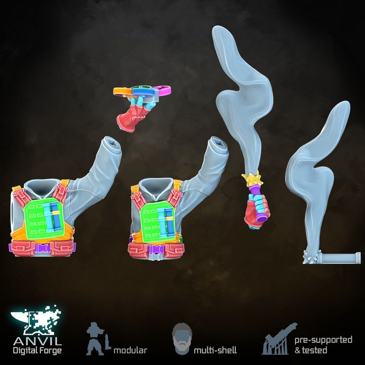 3D Printable Modern Special Forces - Booster Pack by Anvil Digital Forge