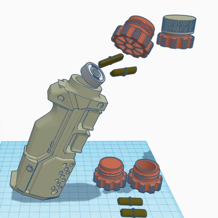 3D Printable combat mini paint handle by Lillian (LiL')