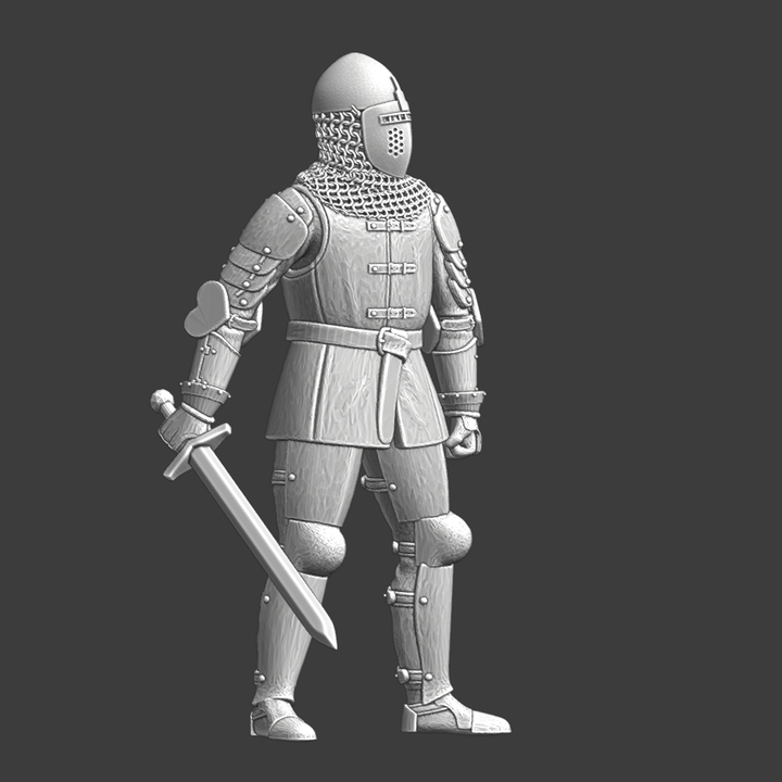 3D Printable Late Medieval Knight with sword by Northern Crusades ...