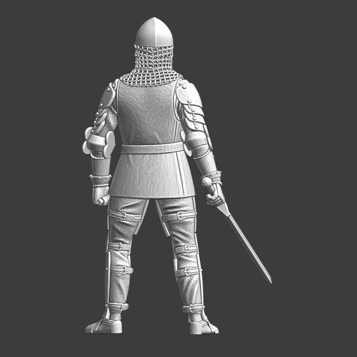 3D Printable Late Medieval Knight with sword by Northern Crusades ...