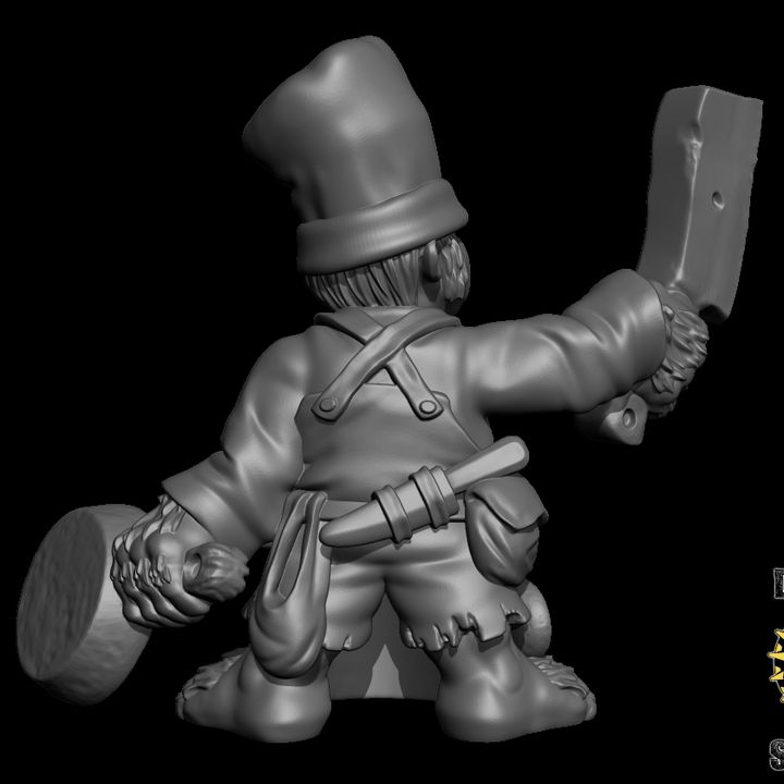 3D Printable Halfling Cook (Pre Supported) by Duncan Shadow