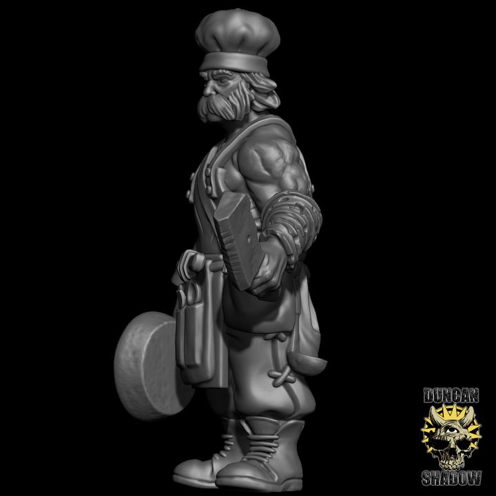 3D Printable Human Cook (Pre Supported) by Duncan Shadow