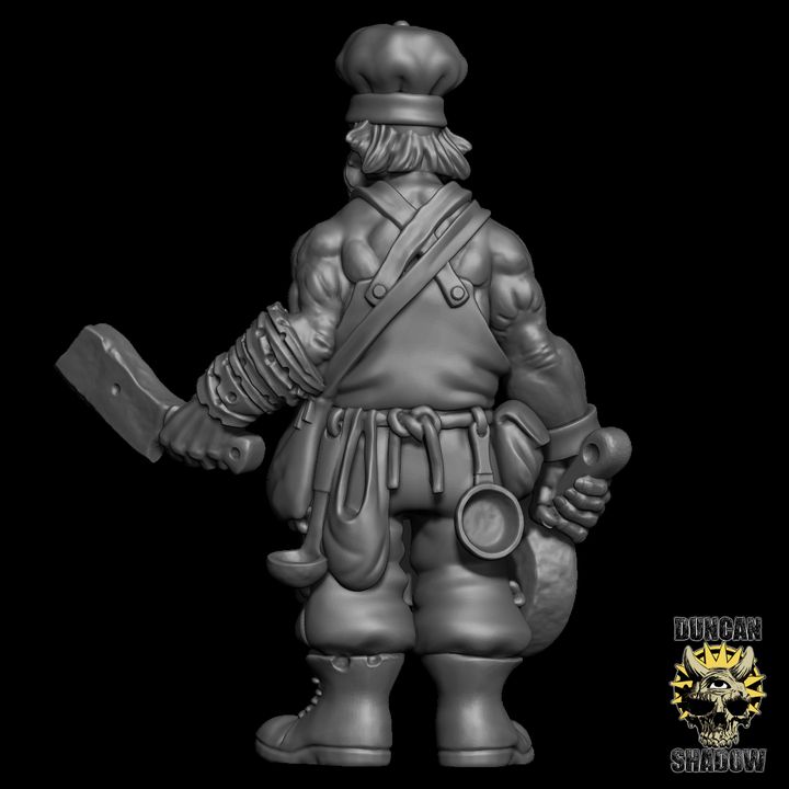 3D Printable Human Cook (Pre Supported) by Duncan Shadow
