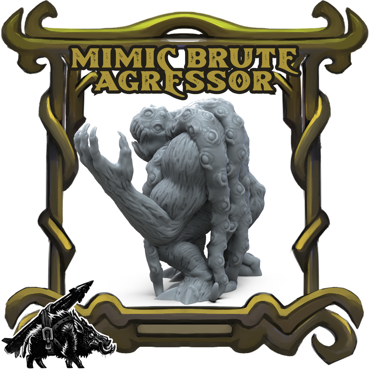 3D Printable Mimic Brute - Agressor (KICKSTARTER over 240 monsters ...