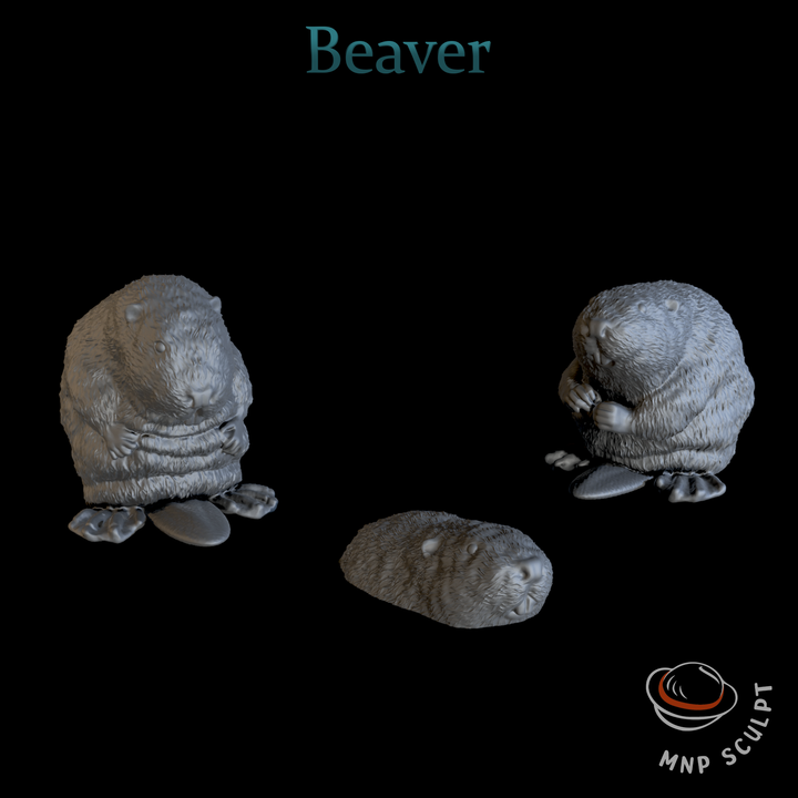 3D Printable Beaver by MNP Sculpt