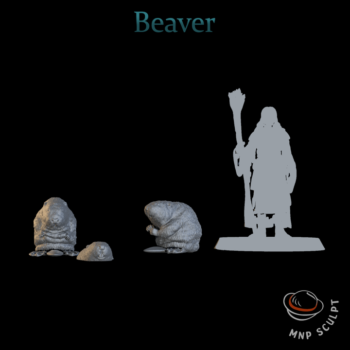 3D Printable Beaver by MNP Sculpt