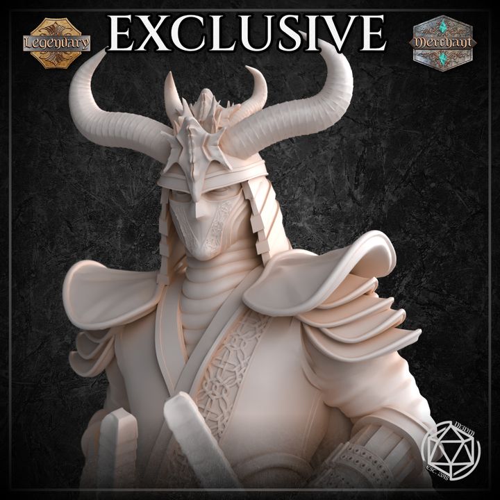 3D Printable Demonic Samurai by M3DM