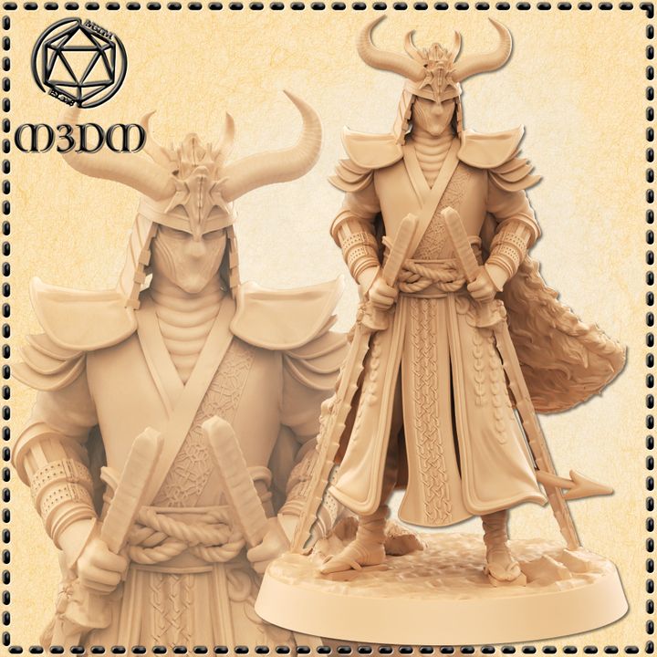 3D Printable Demonic Samurai by M3DM