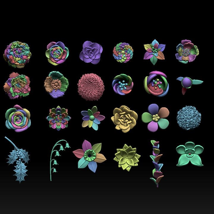 3D Printable flowers by Dmitry Tishchenkov