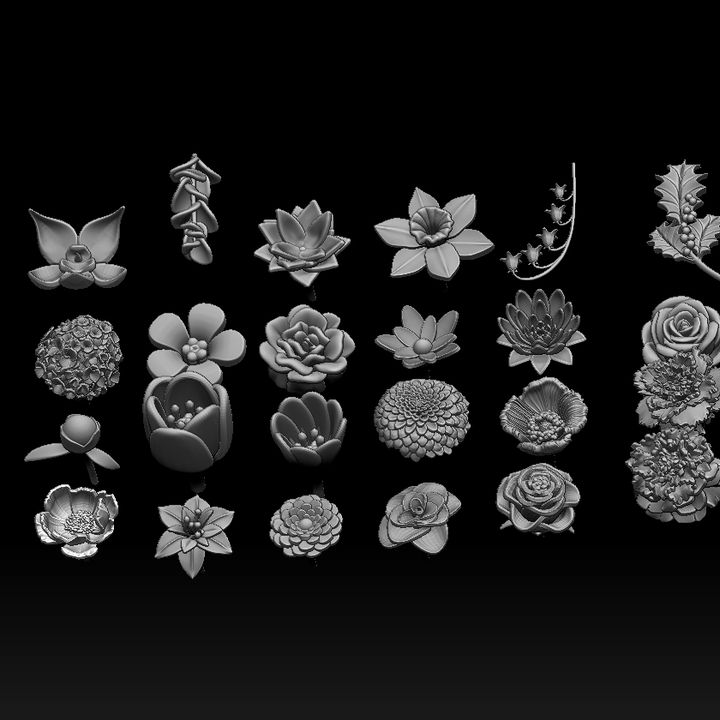 3D Printable flowers by Dmitry Tishchenkov