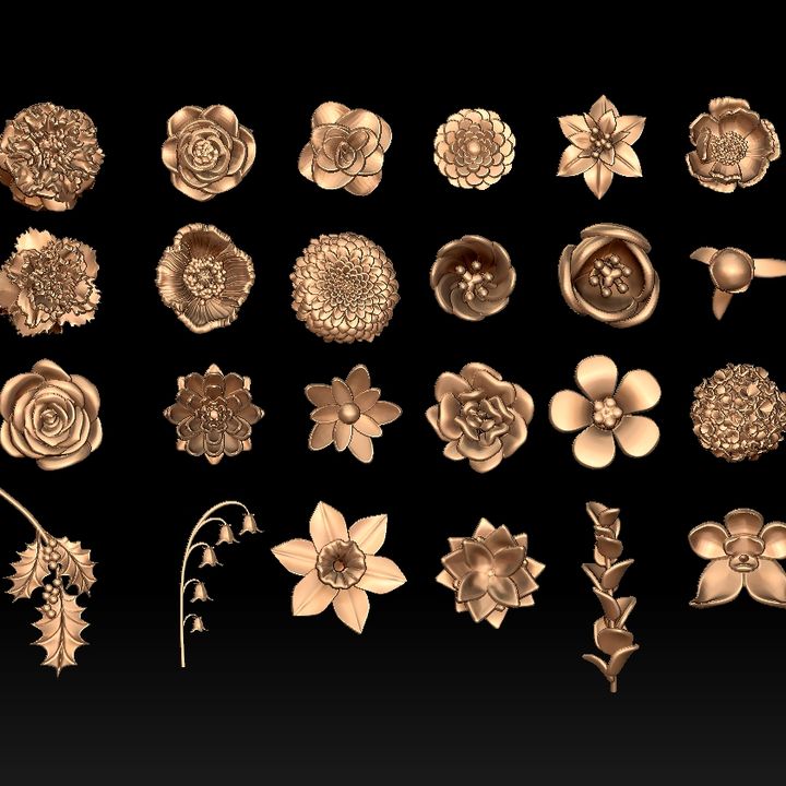 3D Printable flowers by Dmitry Tishchenkov