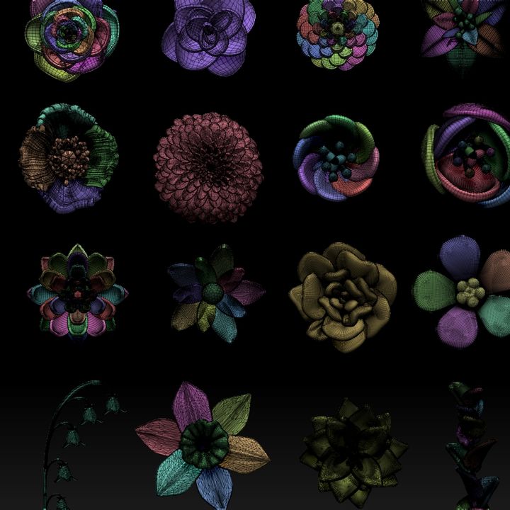 3D Printable flowers by Dmitry Tishchenkov