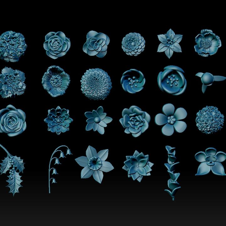 3D Printable flowers by Dmitry Tishchenkov
