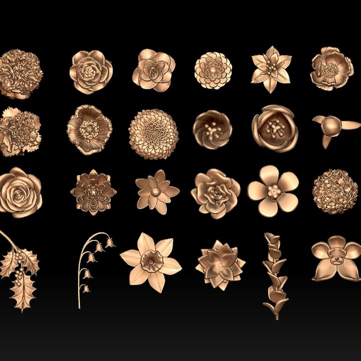 3D Printable flowers by Dmitry Tishchenkov