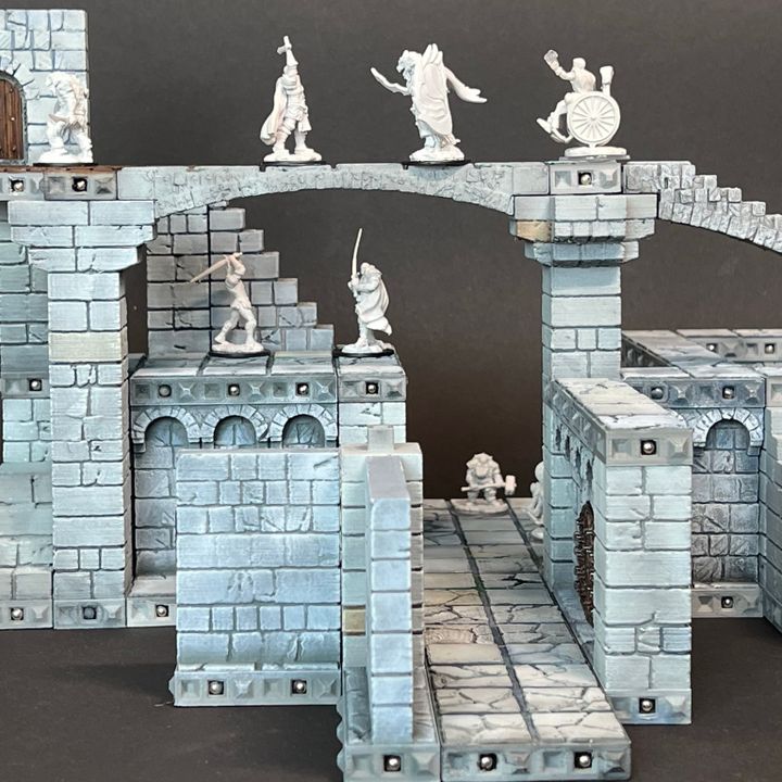 3D Printable The Universal Dungeon - Walls by HexCellar