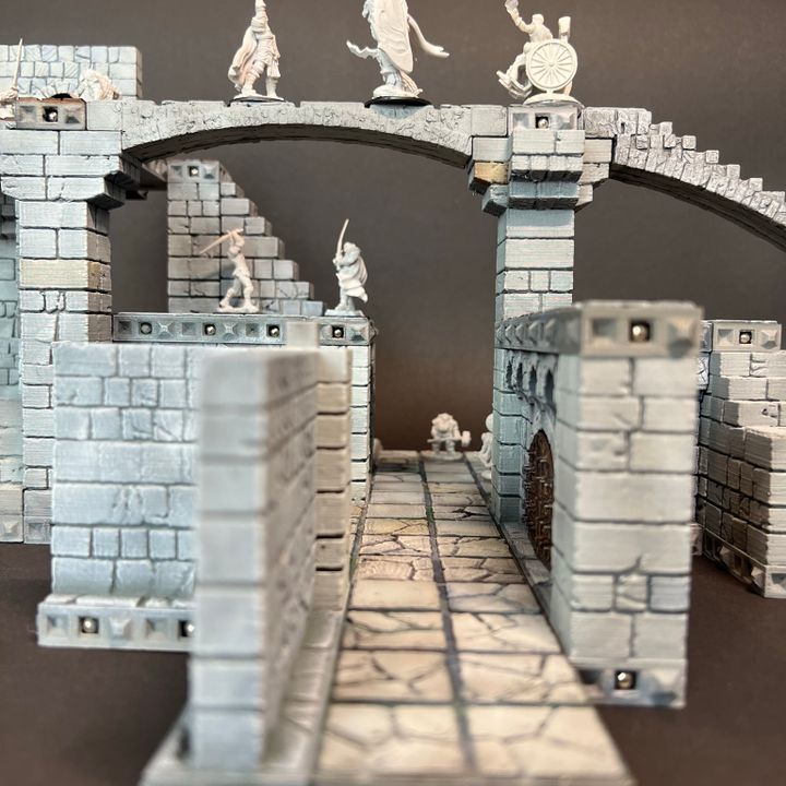 3D Printable The Universal Dungeon - Walls by HexCellar