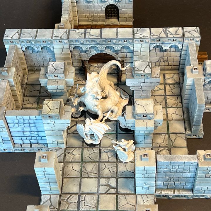 3D Printable The Universal Dungeon - Walls by HexCellar