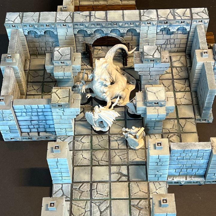 3D Printable The Universal Dungeon - Walls by HexCellar