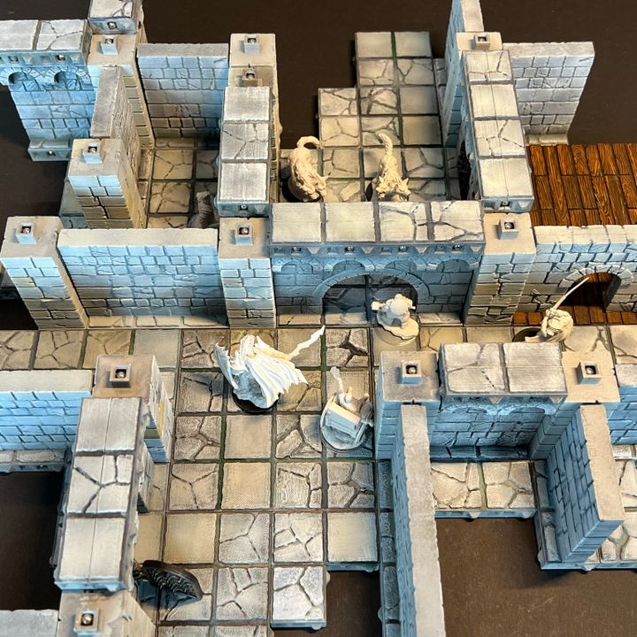 3D Printable The Universal Dungeon - Walls by HexCellar