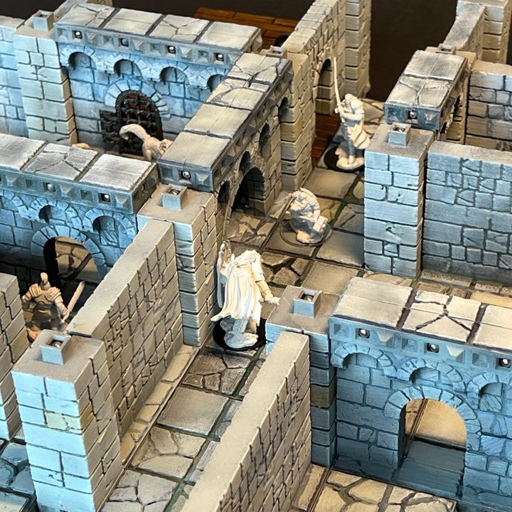 3D Printable The Universal Dungeon - Walls by HexCellar