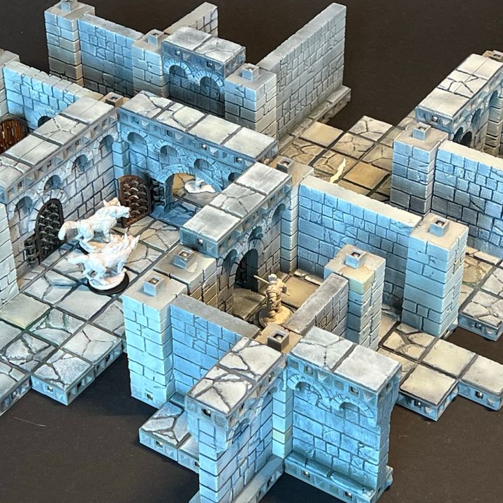 3D Printable The Universal Dungeon - Walls by HexCellar