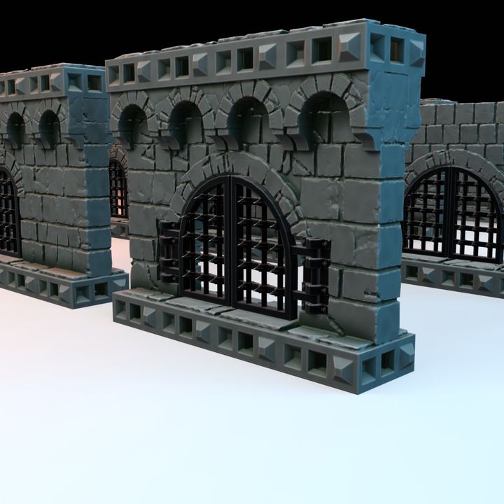 3D Printable The Universal Dungeon - Walls by HexCellar