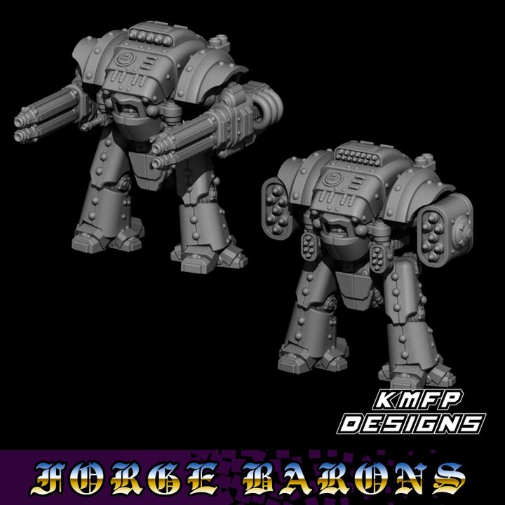 3D Printable Forge Barons - Heavy Support Knight by KMFP Designs