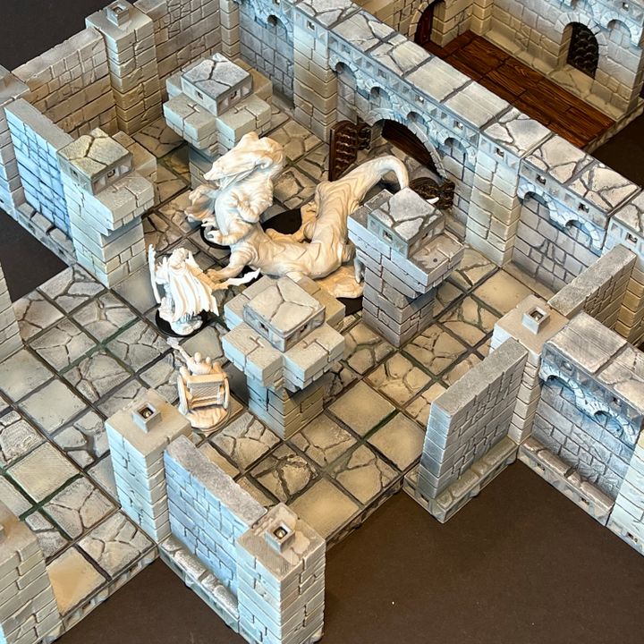3D Printable The Universal Dungeon - Columns by HexCellar