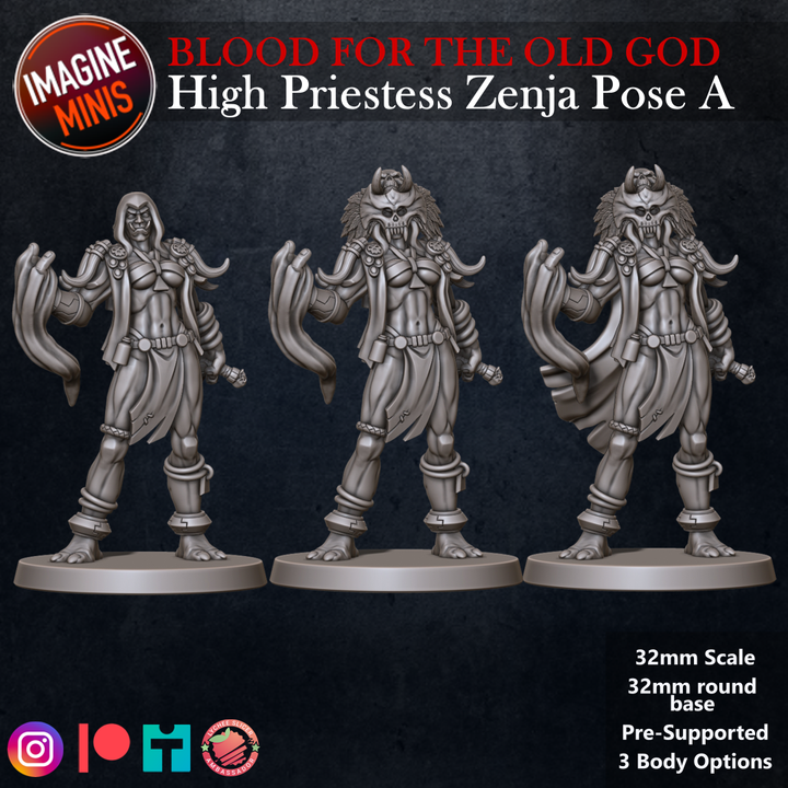 3D Printable Blood For The Old God - Zenja Pose A by Imagine Minis