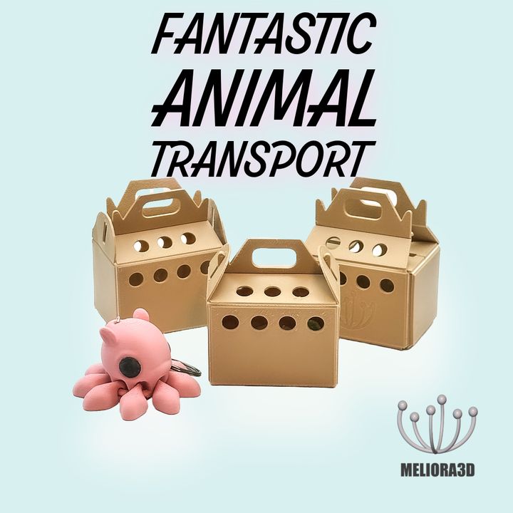 3D Printable M3D - Fantastic Animal Transport Container by Meliora3D