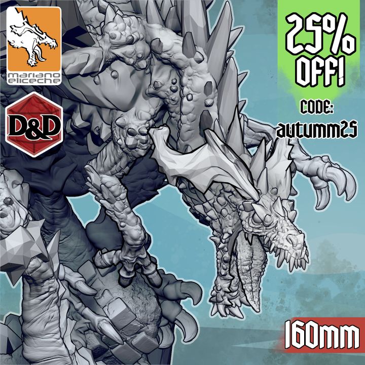 3D Printable Isdrekinn, The White Dragon 160mm DnD 5E by Mariano ...
