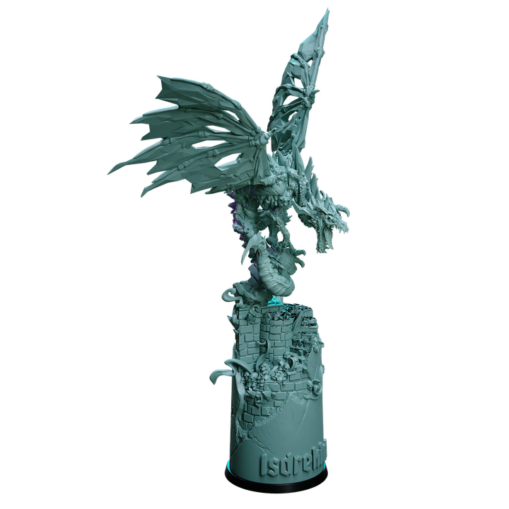 3D Printable Isdrekinn, The White Dragon 160mm DnD 5E by MEniatures