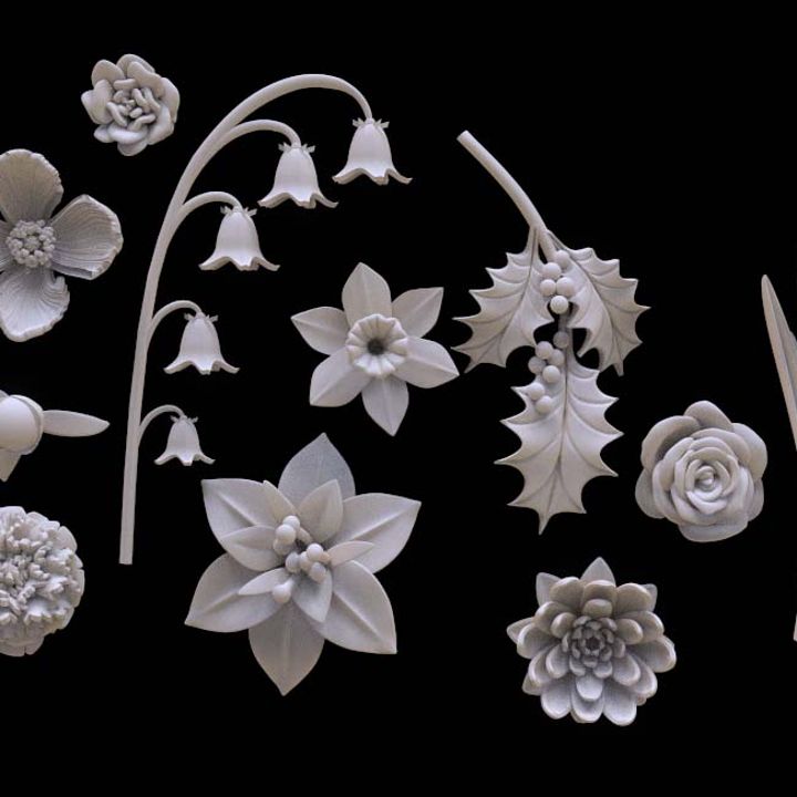 3D Printable FLOWERS by Dmitrii Tishchenkov