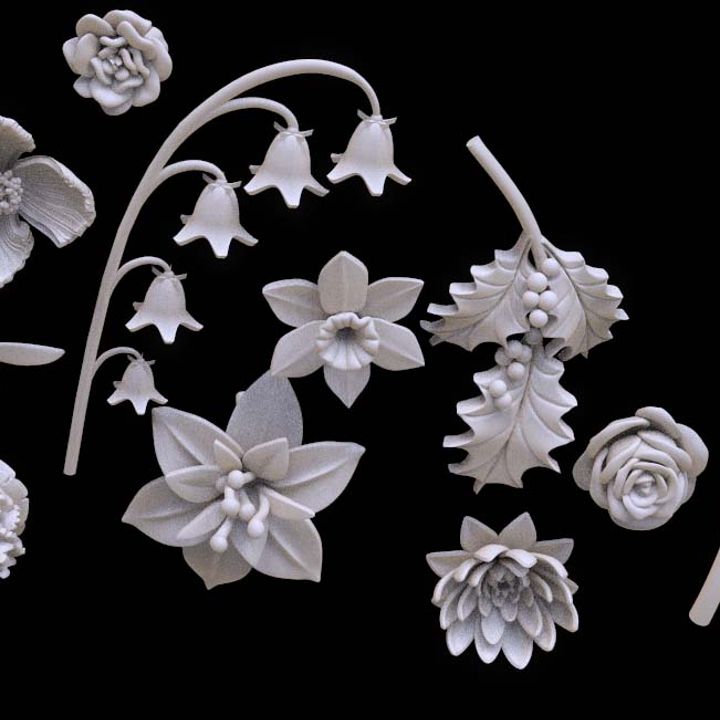3D Printable FLOWERS by Dmitrii Tishchenkov