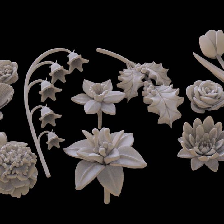 3D Printable FLOWERS by Dmitrii Tishchenkov