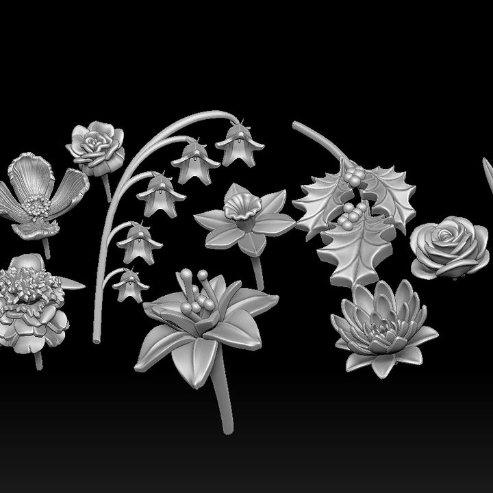 3D Printable FLOWERS by Dmitrii Tishchenkov