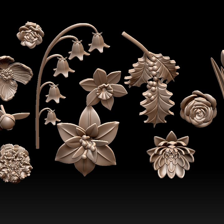 3D Printable FLOWERS by Dmitry Tishchenkov
