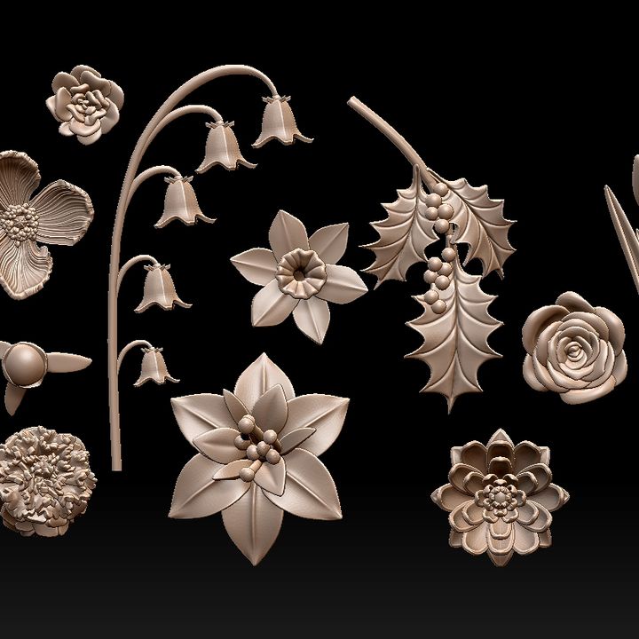 3D Printable FLOWERS by Dmitrii Tishchenkov