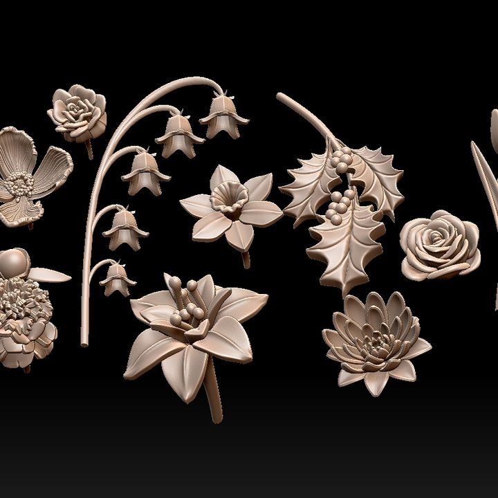 3D Printable FLOWERS by Dmitrii Tishchenkov