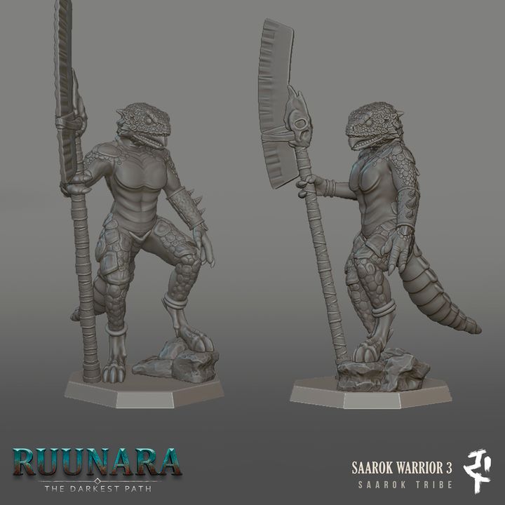 3D Printable RUUNARA - Saarok Warriors 3 by EVOD - RUUNARA