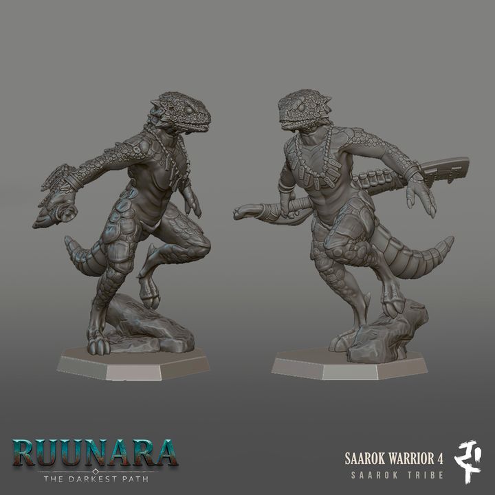 3D Printable RUUNARA - Saarok Warriors 4 by EVOD - RUUNARA
