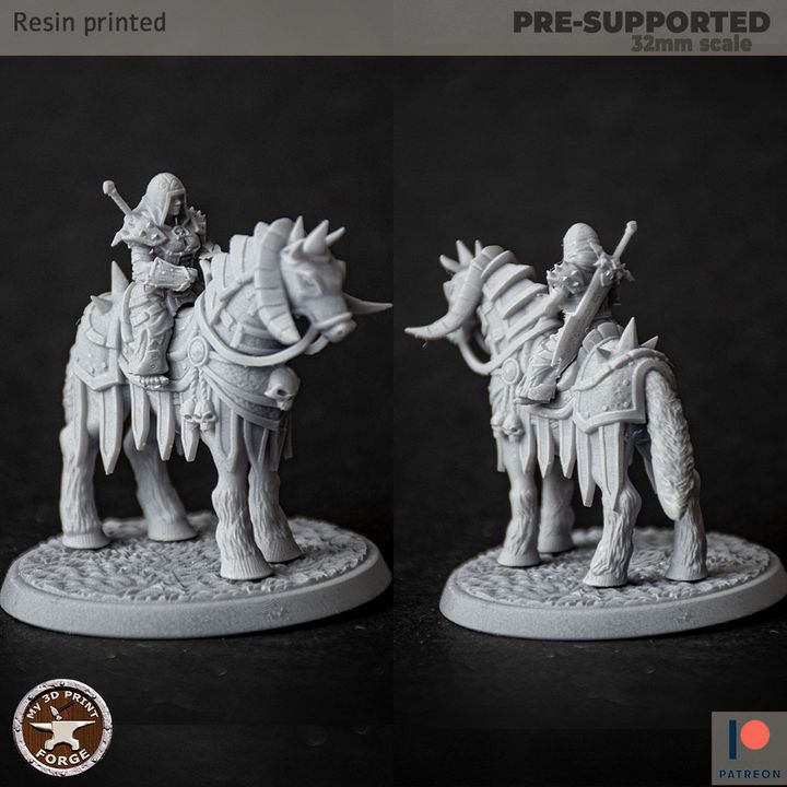3D Printable Death Knight Dwarf Female 3 models by My3DPrintForge