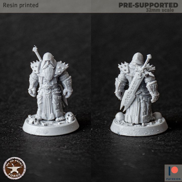 3D Printable Death Knight Dwarf 3 models by My3DPrintForge