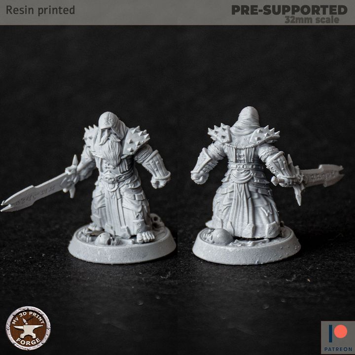 3D Printable Death Knight Dwarf 3 models by My3DPrintForge