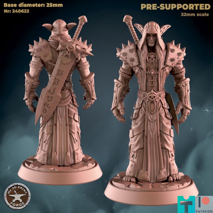 3D Printable Death Knight Night Elf 3 models by My3DPrintForge