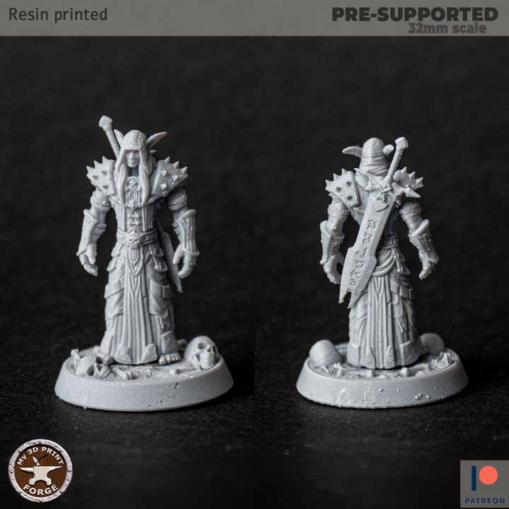 3D Printable Death Knight Night Elf 3 models by My3DPrintForge